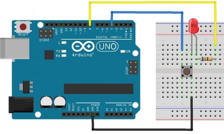 Using Push Button Switch with Arduino Uno