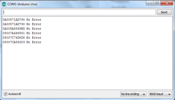Interfacing EM-18 RFID Reader Module with Arduino Uno