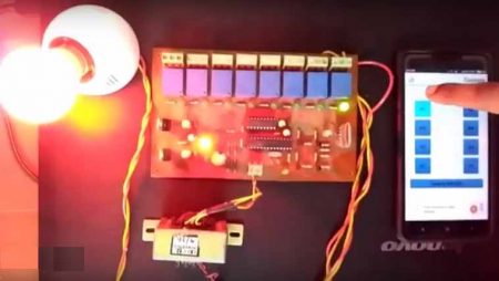 Home Automation using Bluetooth and Mobile App - Hobby Project - Circuit