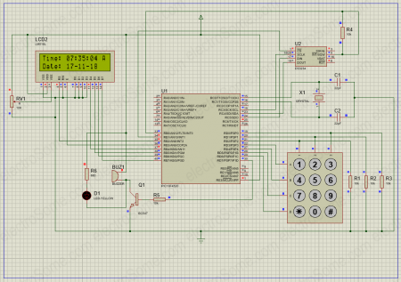 Digital Alarm Clock using PIC Microcontroller and DS3234 RTC