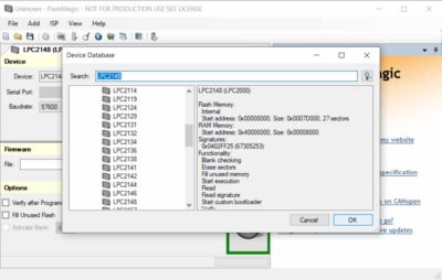 Flashing LPC2148 using On-Chip Serial ISP Bootloader with Flash Magic
