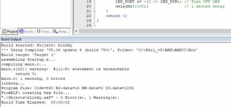 Blinking LED using LPC2148 and Keil IDE - ARM Microcontroller Tutorial
